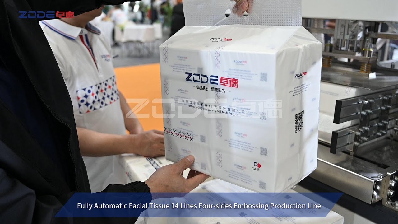 Fully Automatic Facial Tissue 14 Lines Four-sides Embossing Production ...