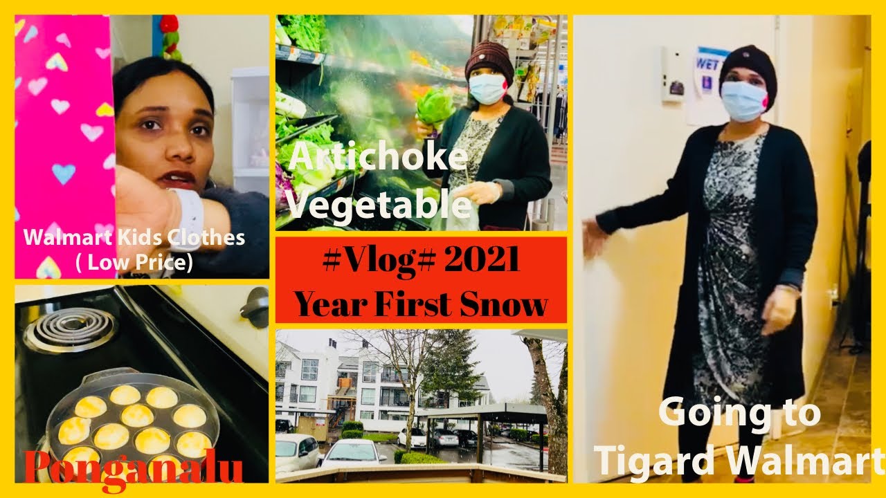 #Vlog# 2021 ( First Snow) Tigard Walmart & Costco Sudden గా వెళ్ళాను ...