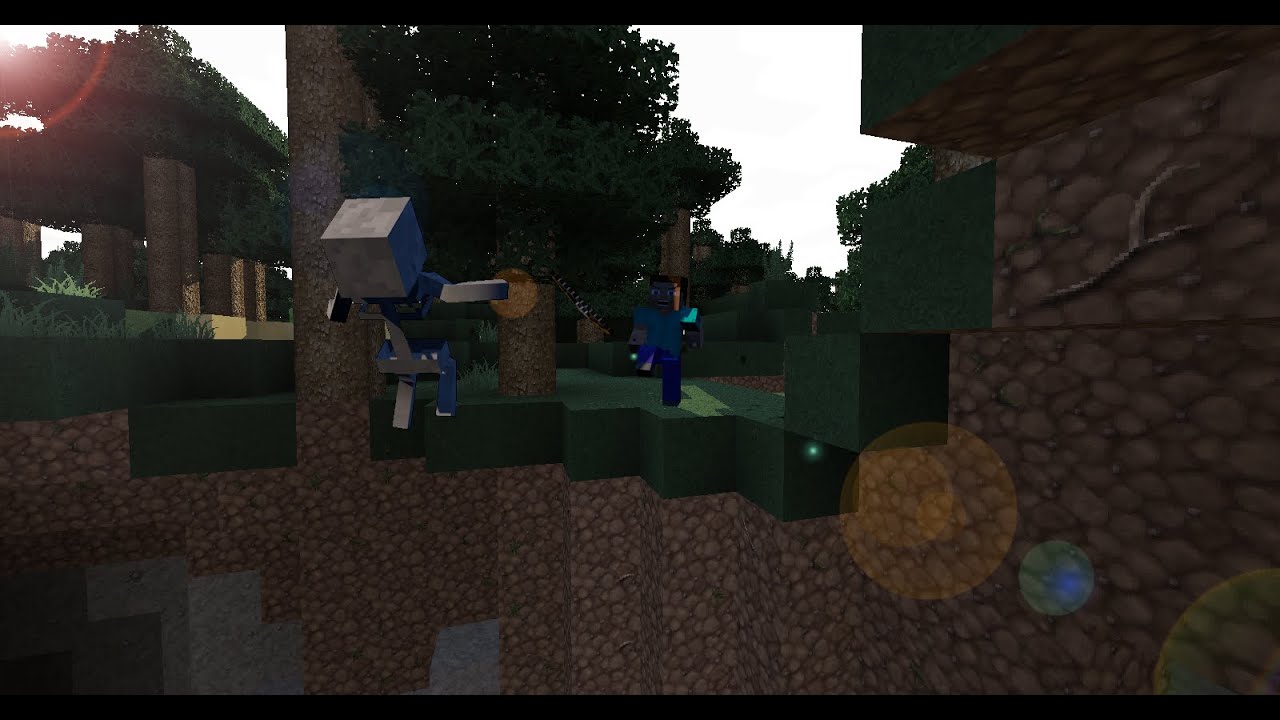 [Minecraft fan art] Steve kicking skeleton - YouTube