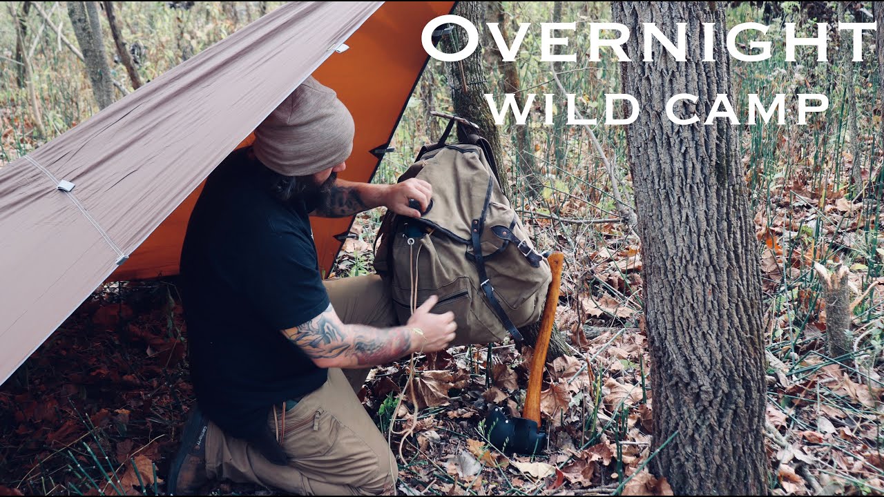 Wild Camping Under a Tarp - YouTube