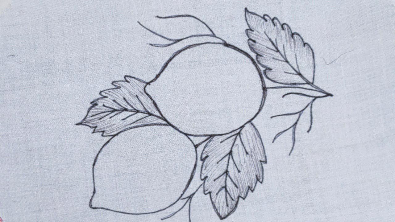 Easy and beautiful hand embroidery tutorial l Beautiful lemon ...