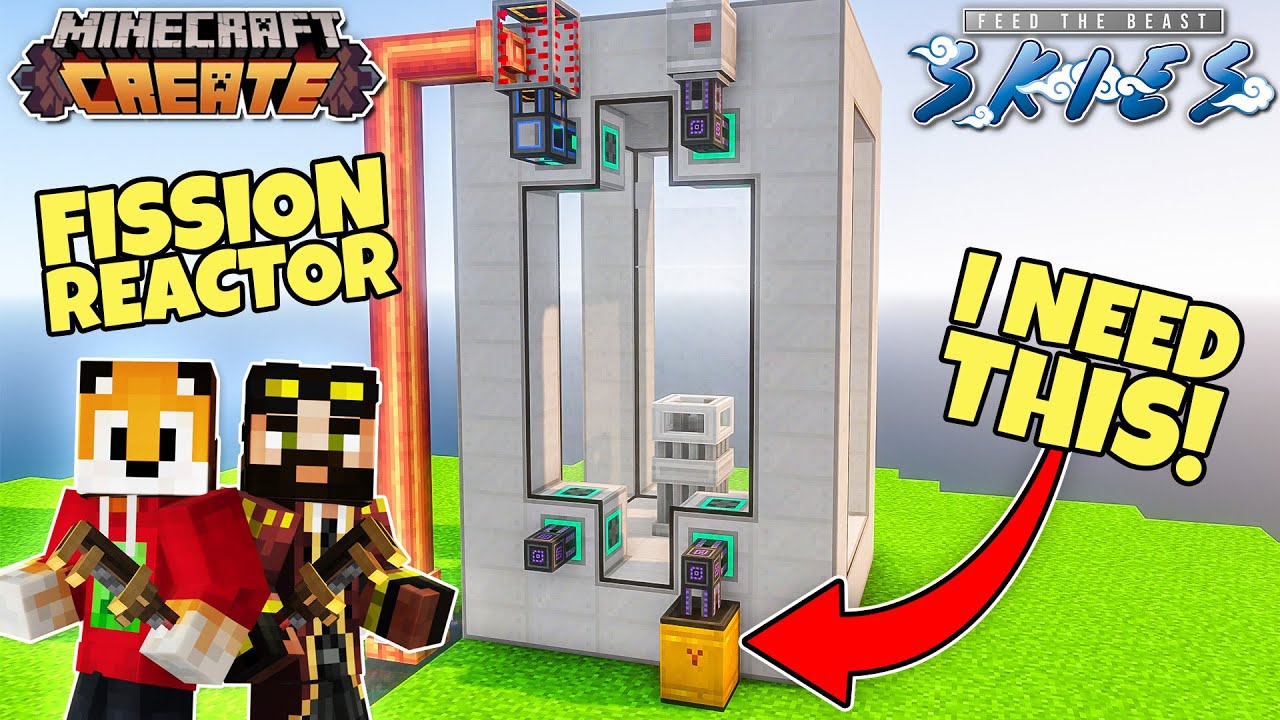 Building a FISSION REACTOR - FTB SKIES - YouTube