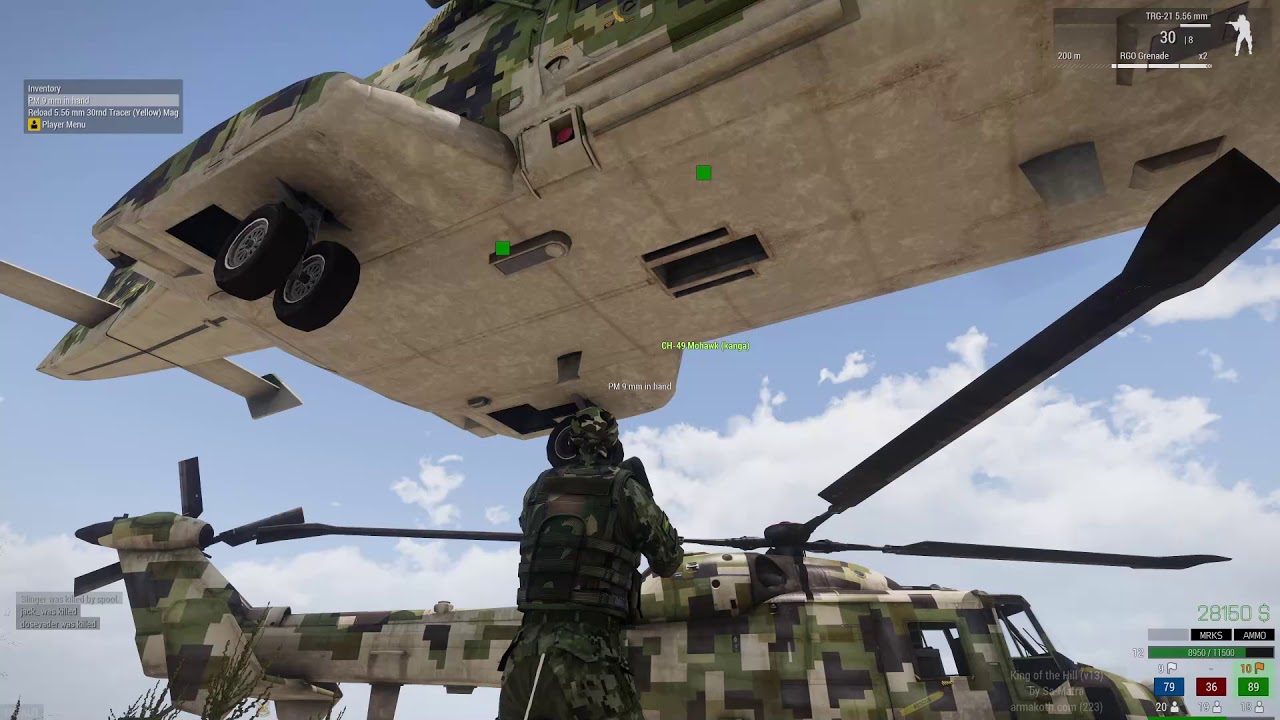 ArmA III chopper explosion - YouTube