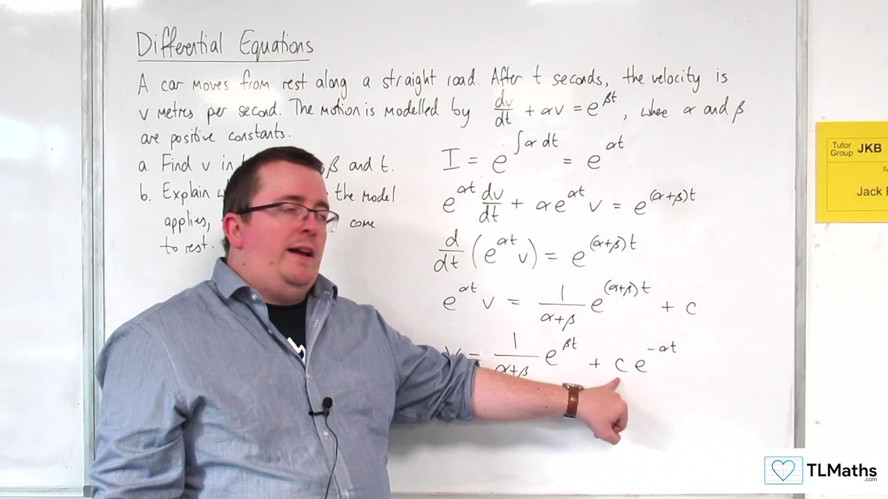 A-Level Further Maths I3-01 1st Order Differential Equations: Modelling ...
