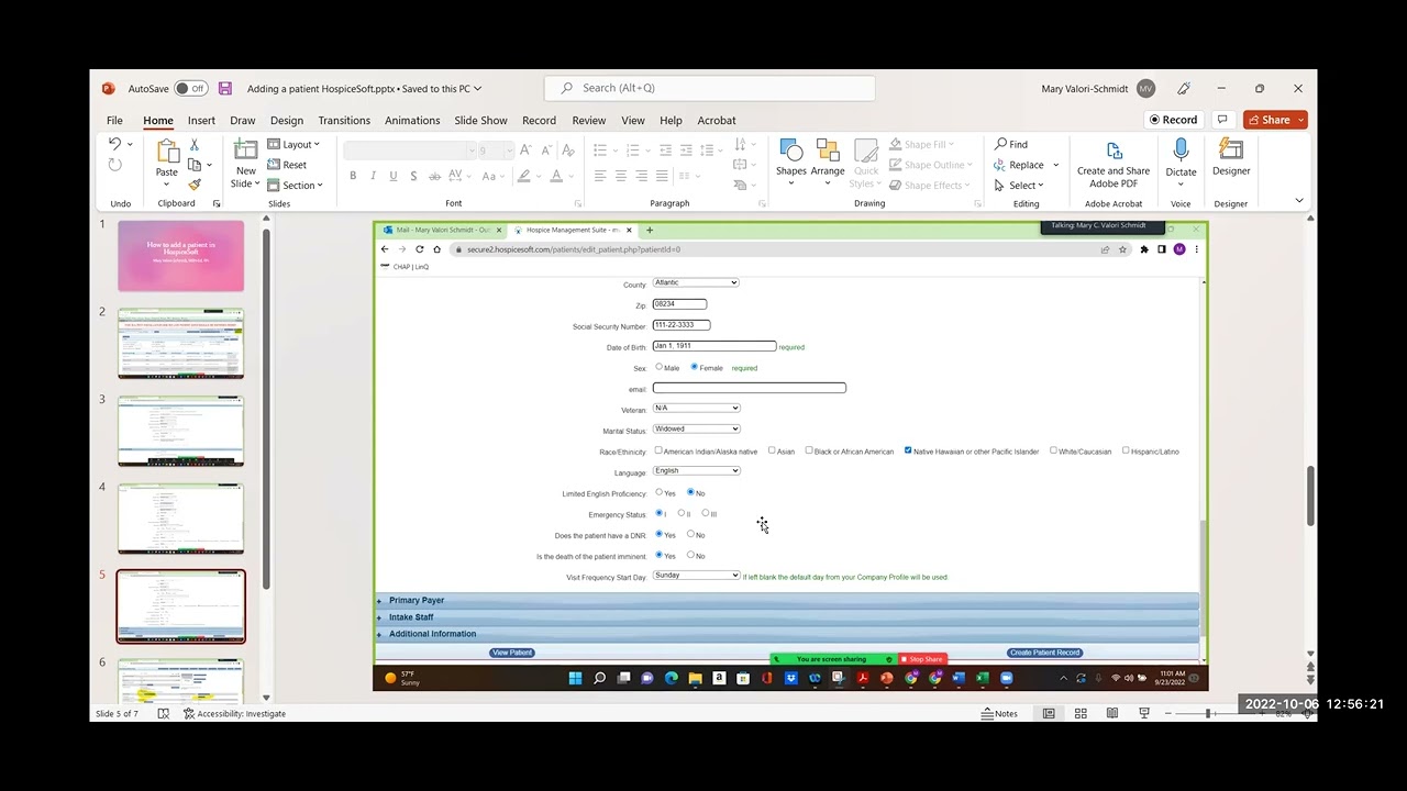 Adding a patient in HospiceSoft - YouTube