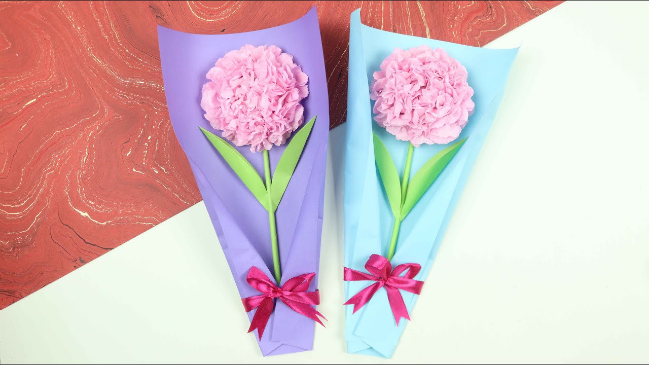 DIY Paper Flower Bouquet For Mother's Day | Paper Bouquet Tutorial ...