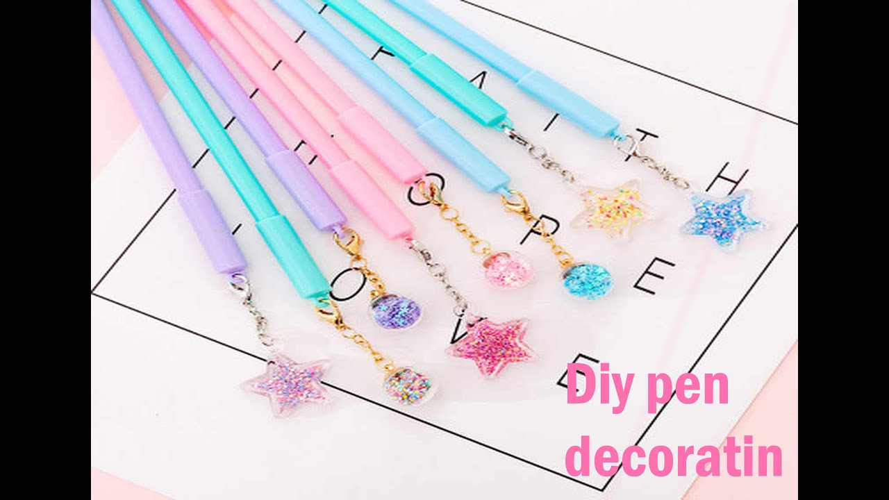 Diy paper pen decoration/ Diy/easy - YouTube