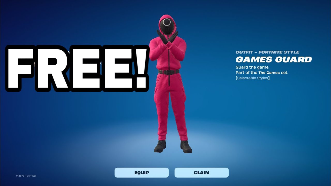 How to get the SQUID GAME Pink Guard Skin FOR FREE in Fortnite! 😁 (EASY ...