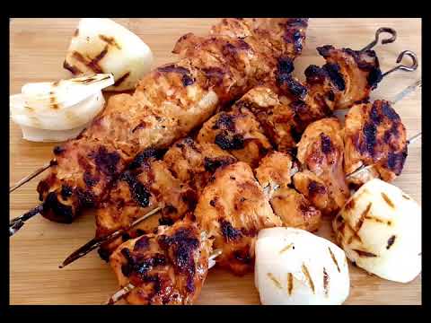 Turkish Style Chicken Kebabs - Grilled Chicken Skewers - Yogurt ...