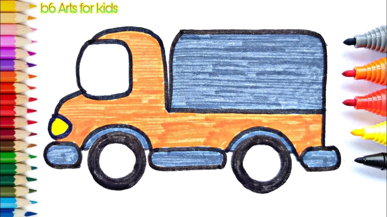 How to Draw a Delivery Truck Easy Step by Step - YouTube