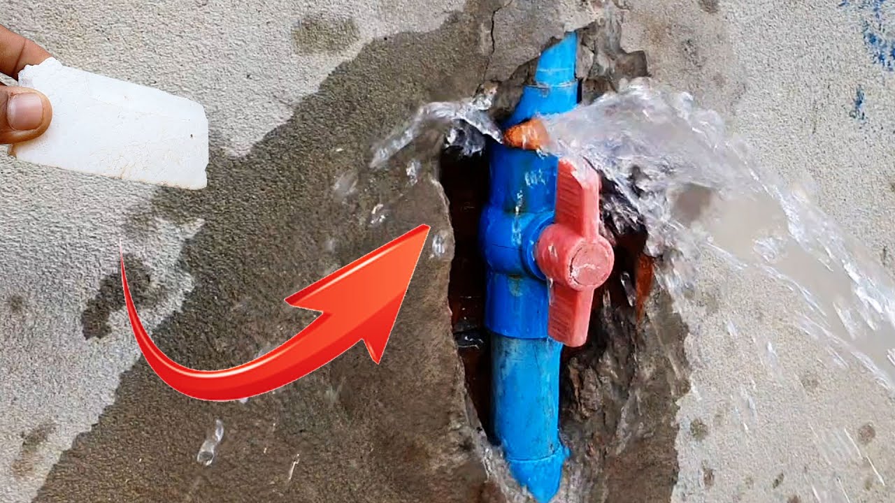 The plumber's secret trick! 1 Fastest to fix PVC pipe near water lock ...