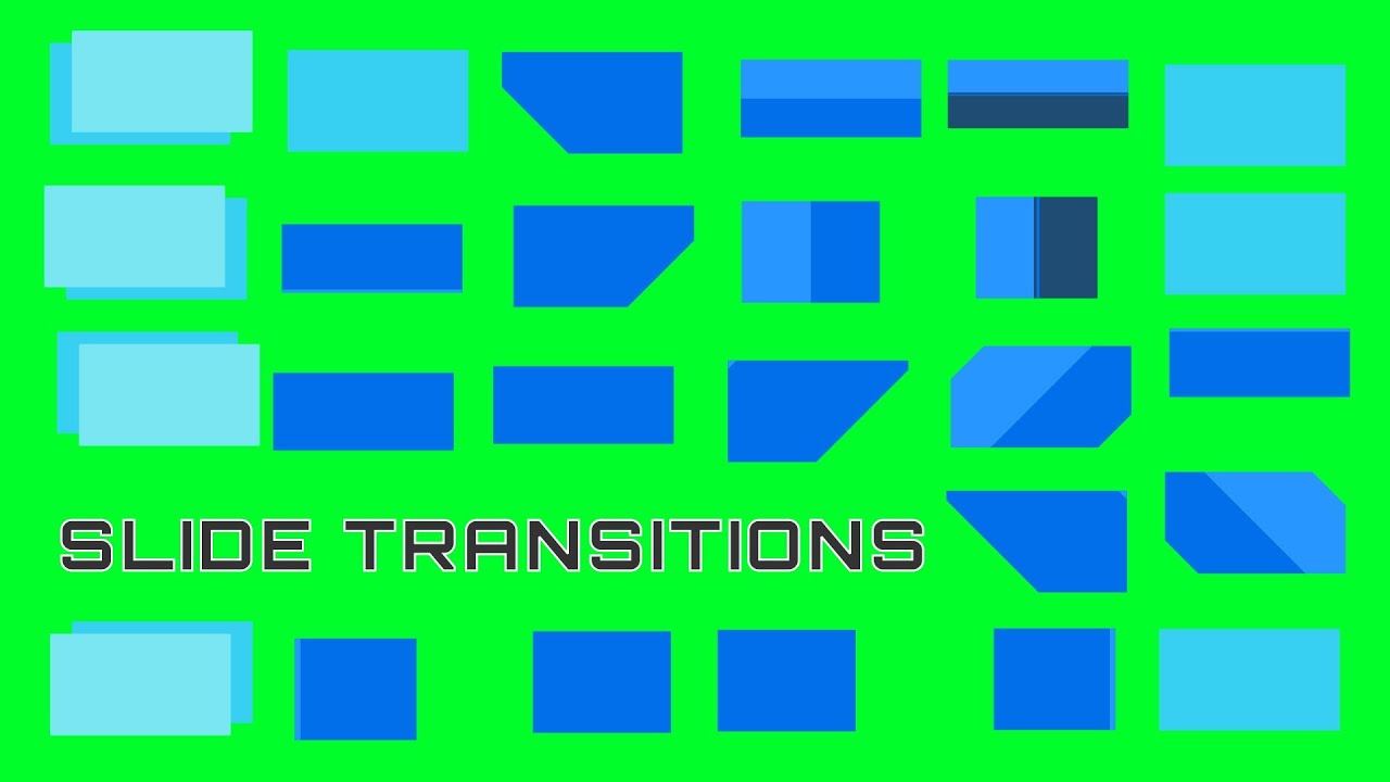 Minimal Slide Video Transitions - Green Screen Video - Stock Video ...