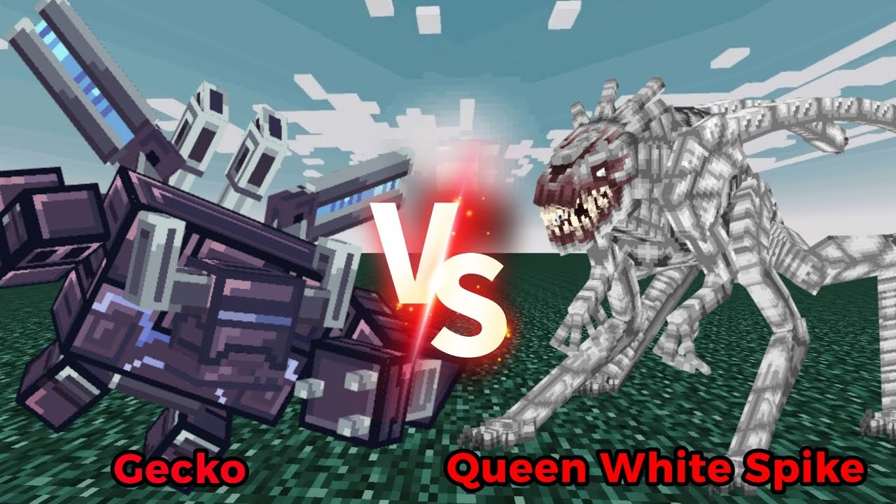 Gecko VS Queen White Spike | Minecraft Mob Battle - YouTube