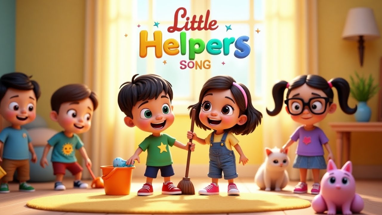 Little Helpers Song | Fun Kids Chores & Helping Hands Rhyme | Tiny ...
