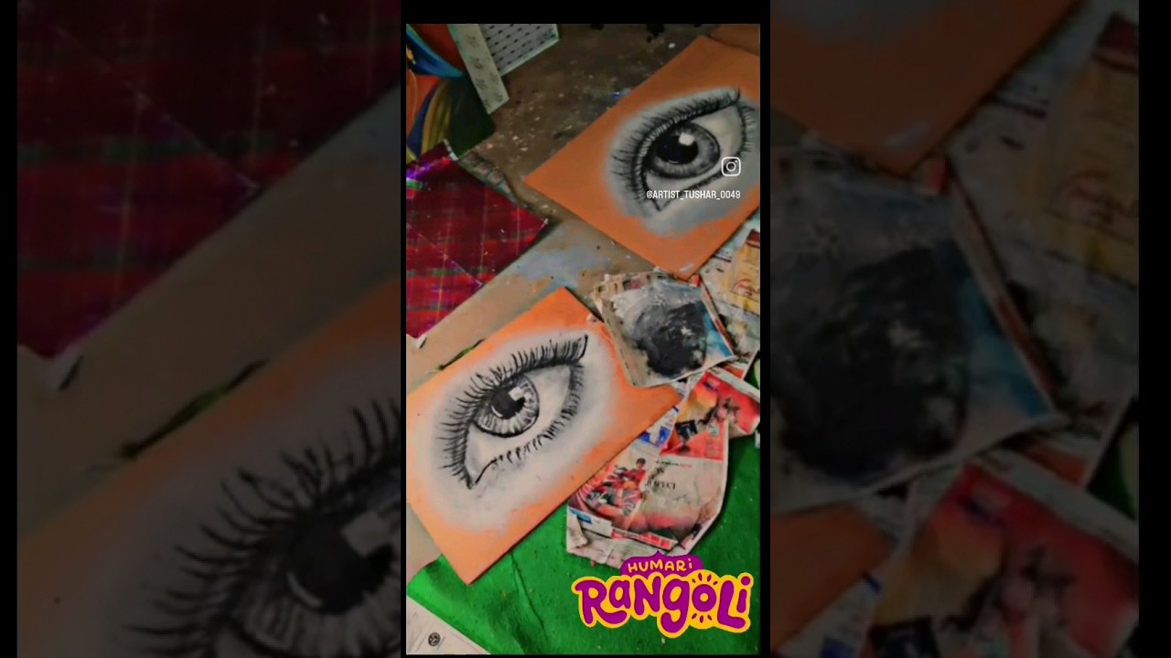 Realistic EYE Rangoli .Made by me and my freinds.#realistic #work #eye ...