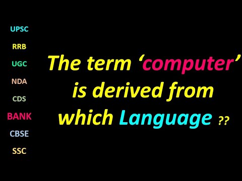 The #term ‘computer’ is derived from which #Language ?? - YouTube