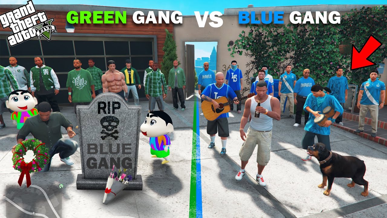 Shinchan Green Gang Planning For Revenge From Franklin Blue Gang In GTA ...