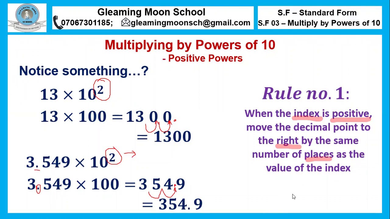 S F 03 Multiply By Powers of 10 - YouTube
