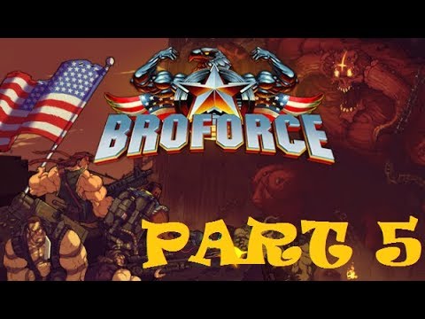 BROFORCE CO-OP - HARD MODE - PART 5 - YouTube
