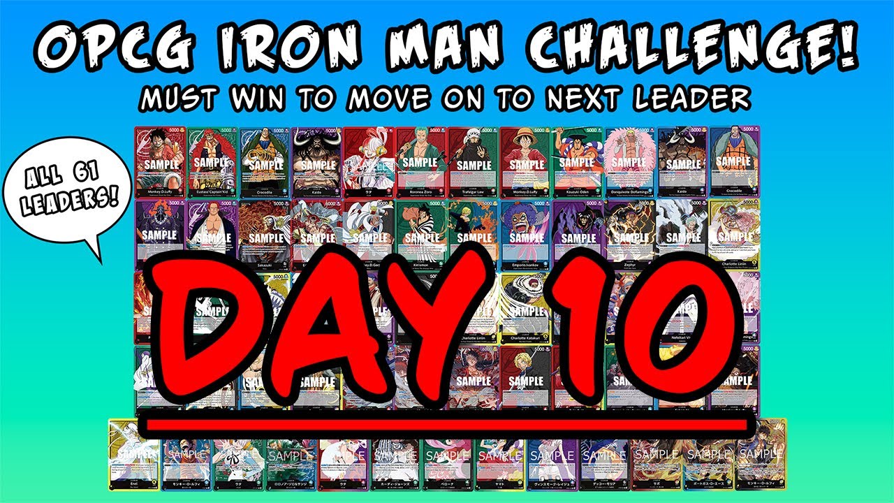 OPTCG Iron Man Challenge Day 10! (FULL STREAM) | One Piece Card Game ...