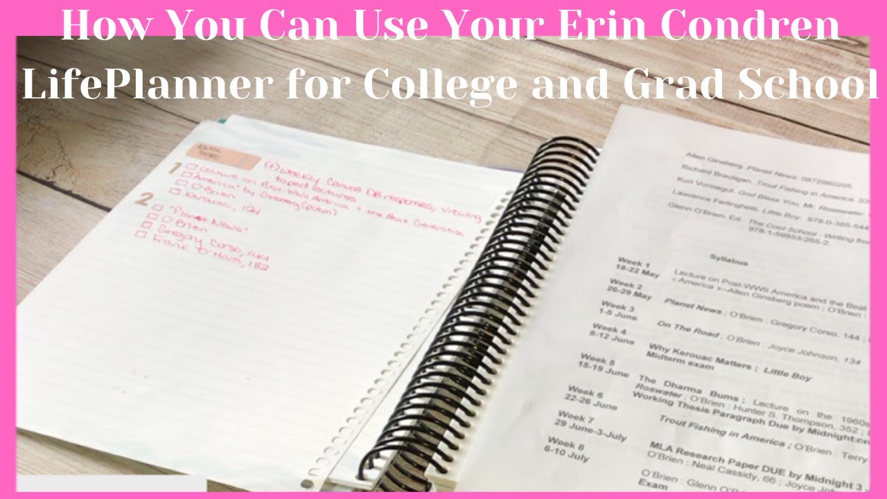 How You Can Use Your Erin Condren LifePlanner for College and Grad ...