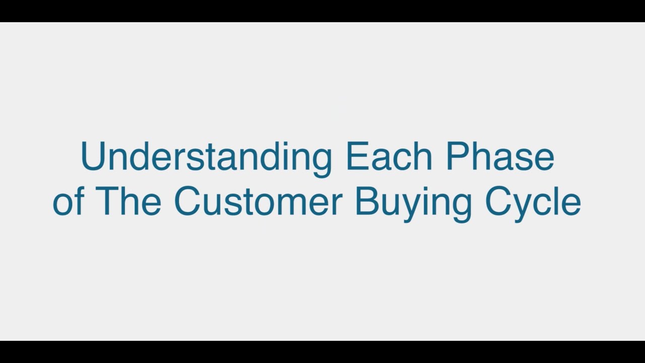 Understanding Each Phase of the Customer Buying Cycle - YouTube