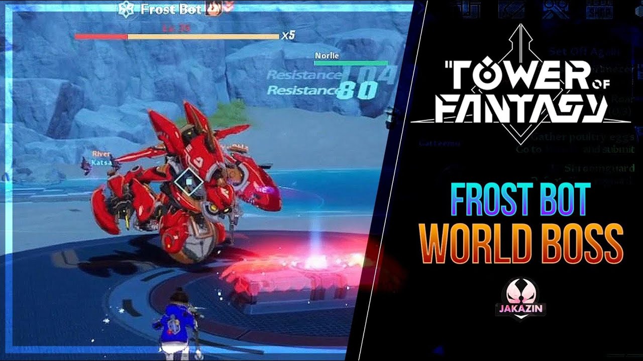 Tower of Fantasy - Frost Bot Level 35 World Boss Kill & Location - YouTube