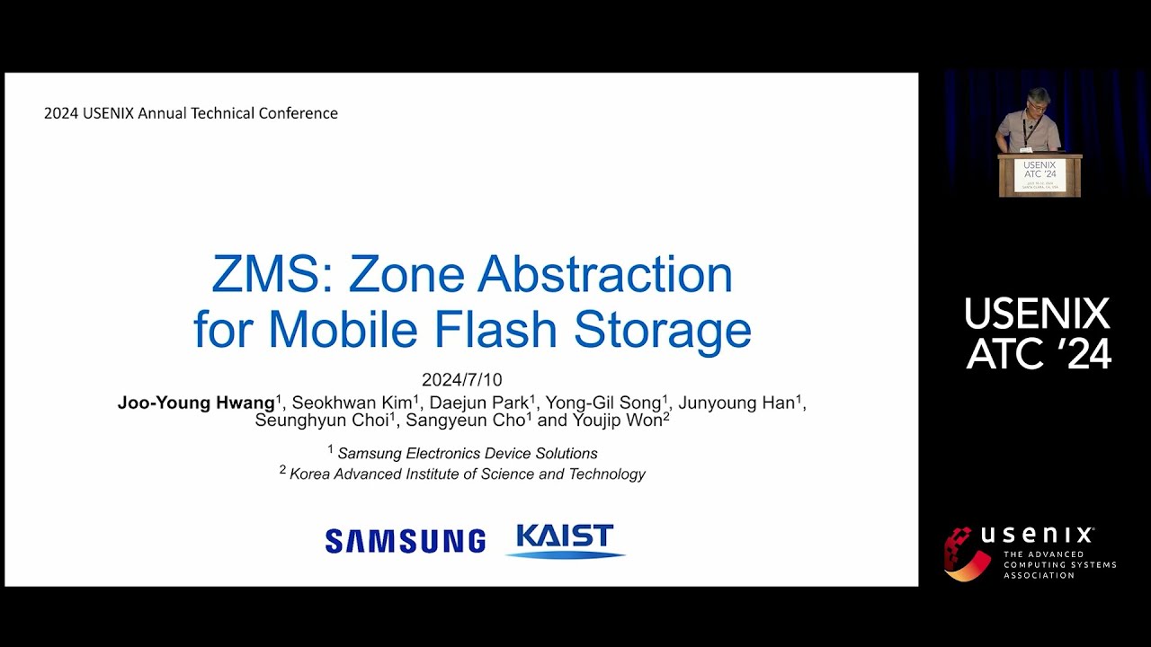 USENIX ATC '24 - ZMS: Zone Abstraction for Mobile Flash Storage - YouTube