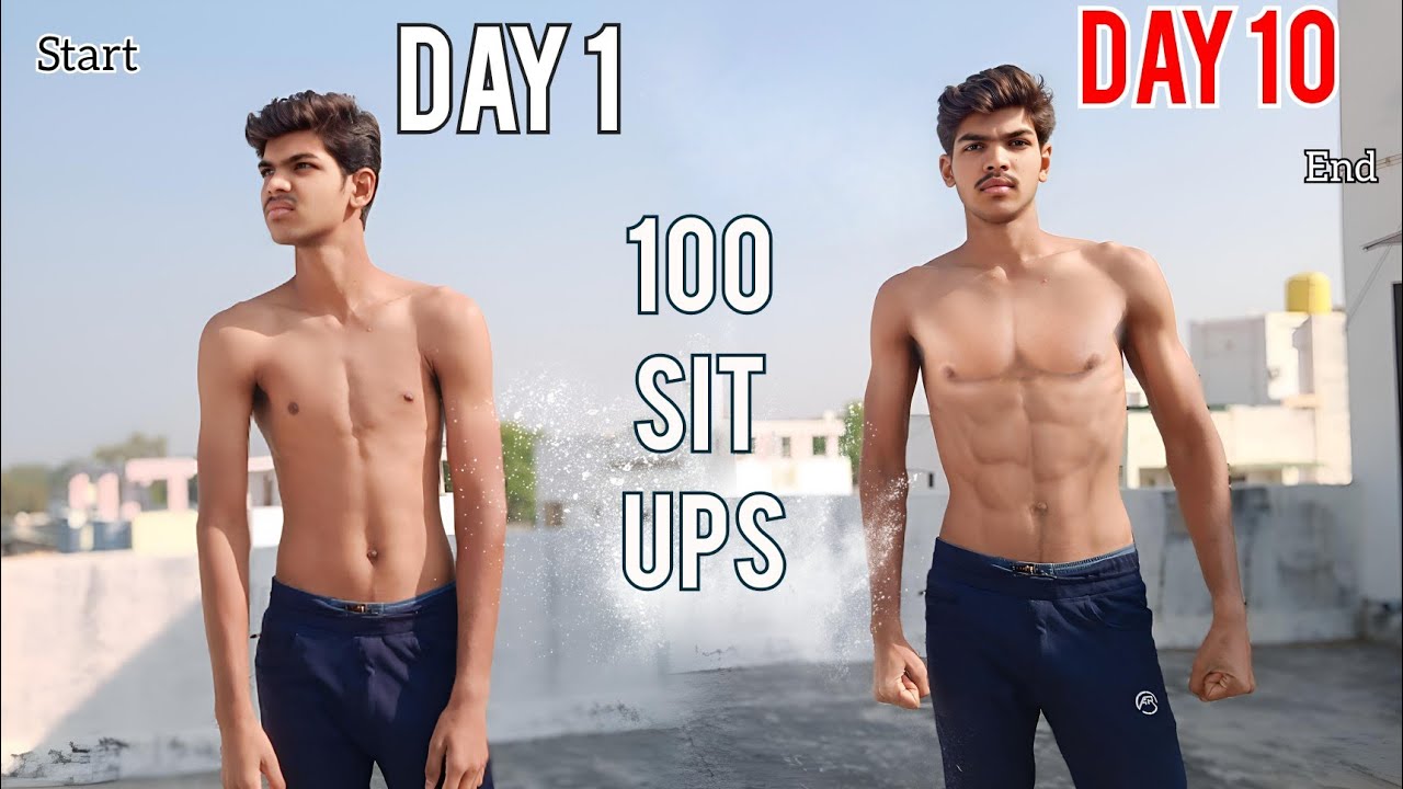 100 Sit ups for Six pack abs in 10 days 💯💪 - YouTube