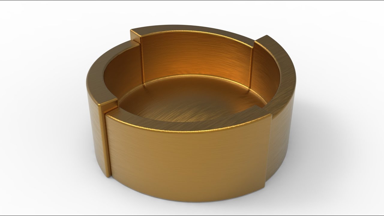 「DESIGN 374」 Ashtray | Solidworks tutorial - YouTube
