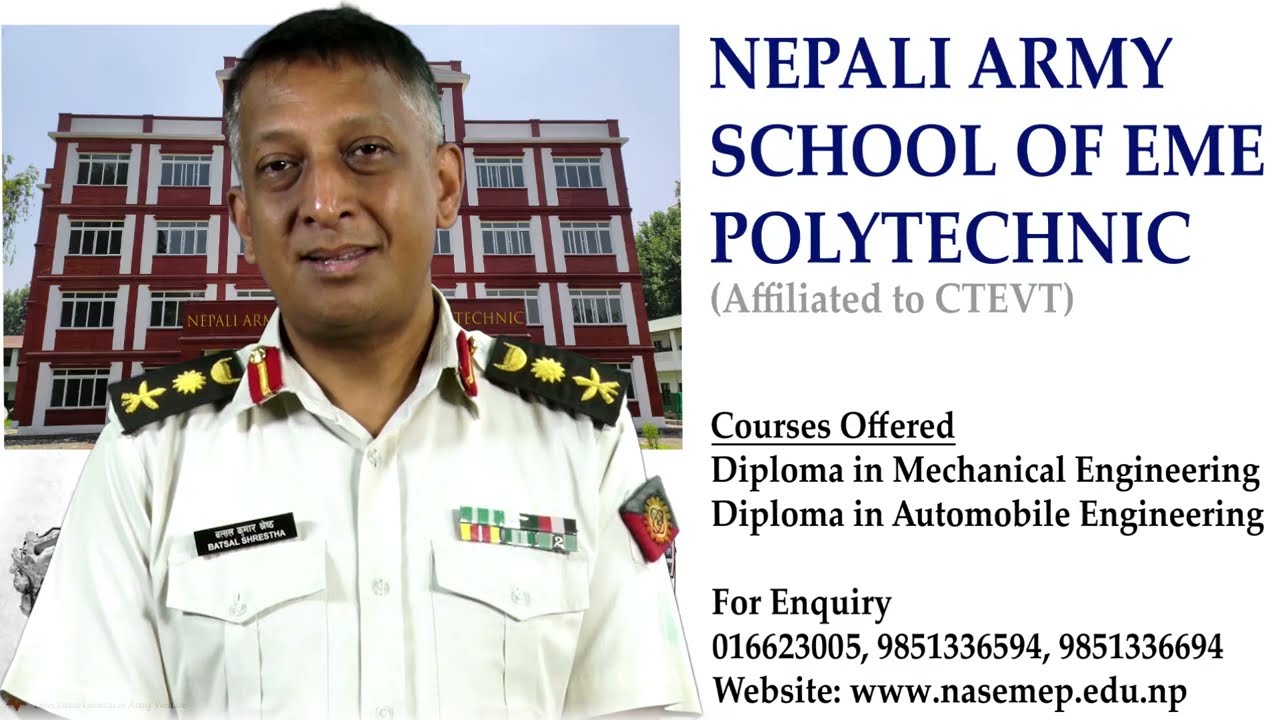 Nepali Army School of EME Polytechnic - YouTube