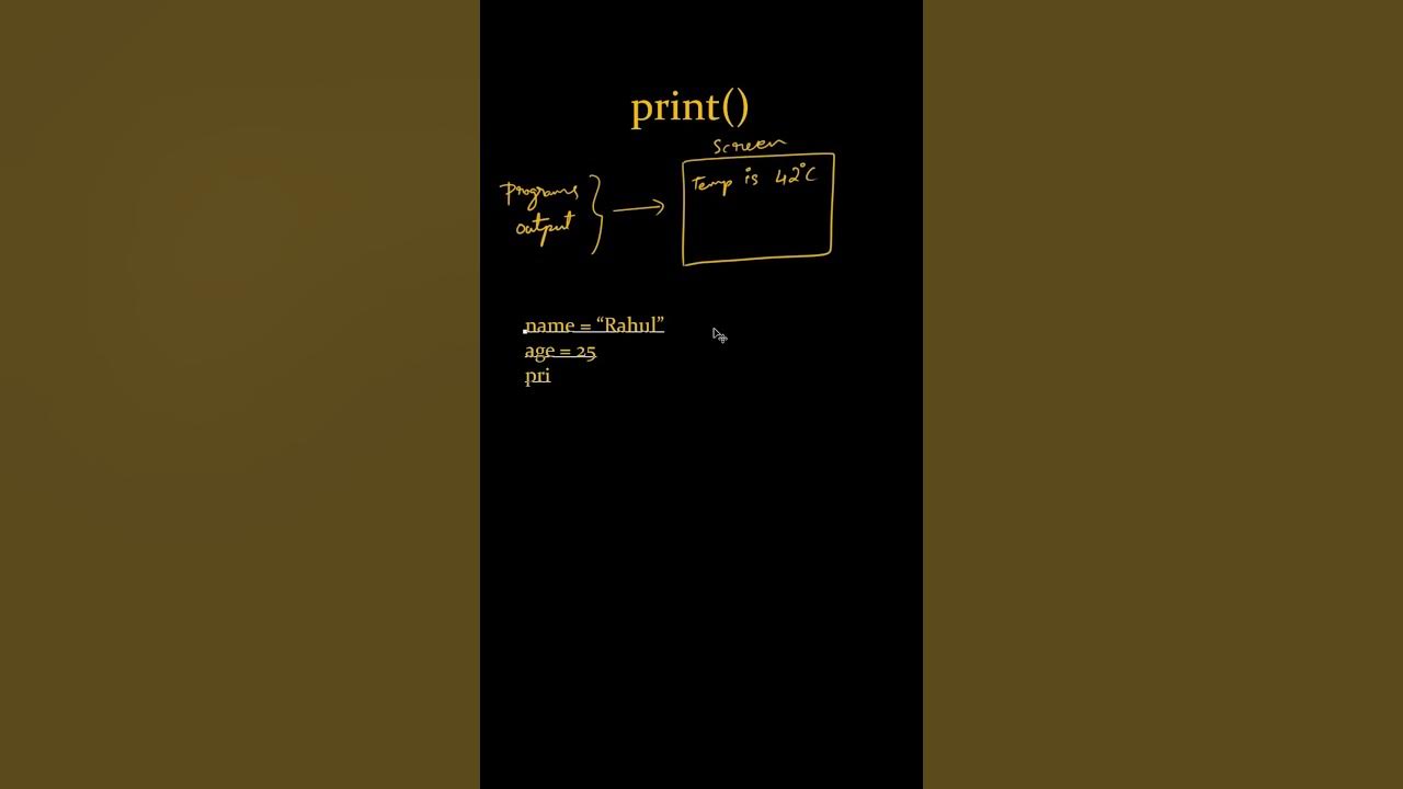 Python Print Function Youtube