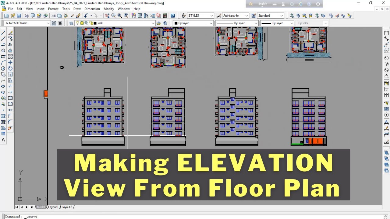 Making Elevation View From Floor Plan | Engineering & Construction ...