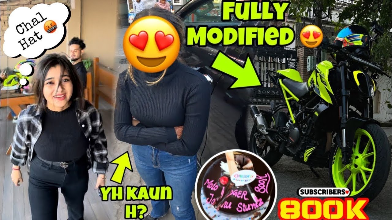 800K Celebration 😍 || with hot Girls 🥵 || fully Modified Duke 250 ️ ...