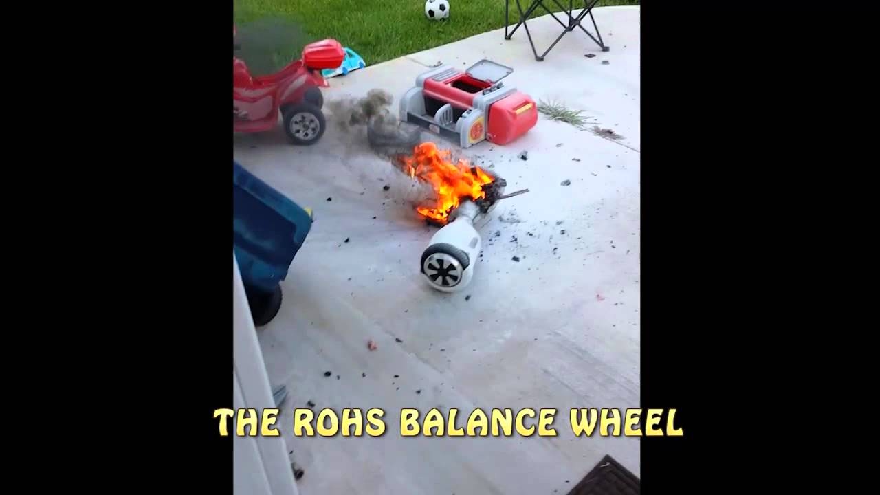 Hoverboard Fire Caught On Camera and Batteries explode - YouTube