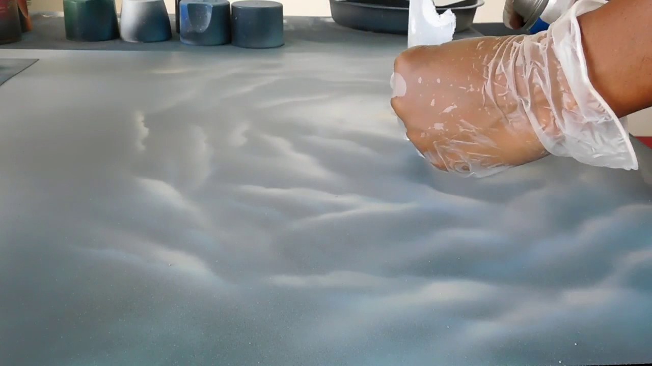 Simple cloud spray paint art - YouTube