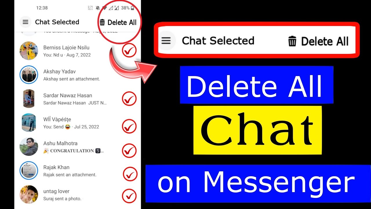 Delete All Messenger Chat In One Click 2022 || Facebook Messenger all ...