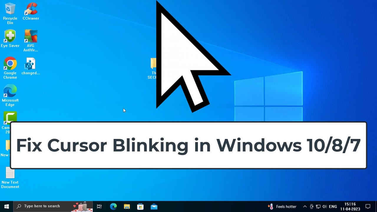 Fix Cursor Blinking in Windows 10/8/7 - YouTube