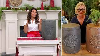 Barbara King Illuminated Medallion Garden Stool or Side Table on QVC