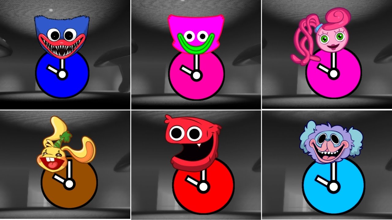 Garten of Banban 1 2 3 4 5 6 - Clock Icons Comparison Poppy Playtime ...