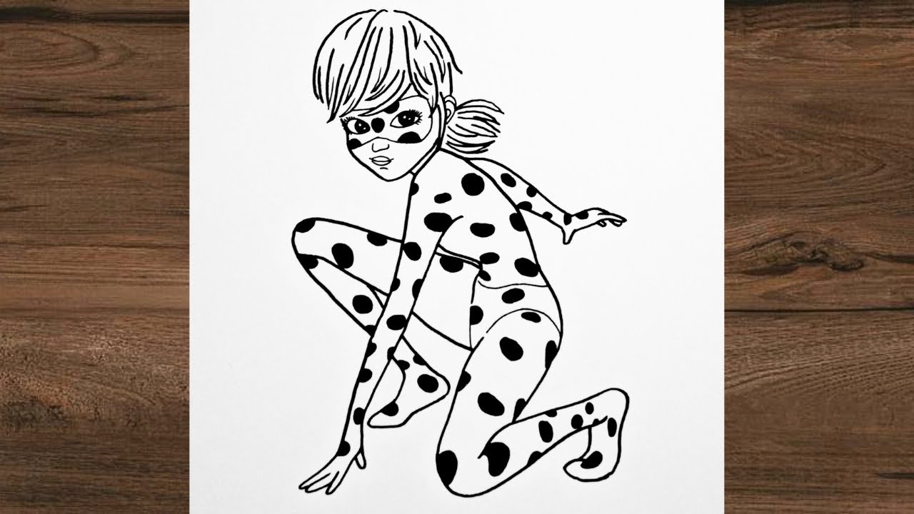 How to draw LADYBUG - MIRACULOUS │ EASY drawing for beginners │ Step by ...