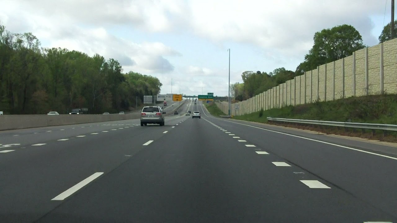 Interstate 77 - North Carolina (Exits 36 to 28) southbound (Local Lanes ...
