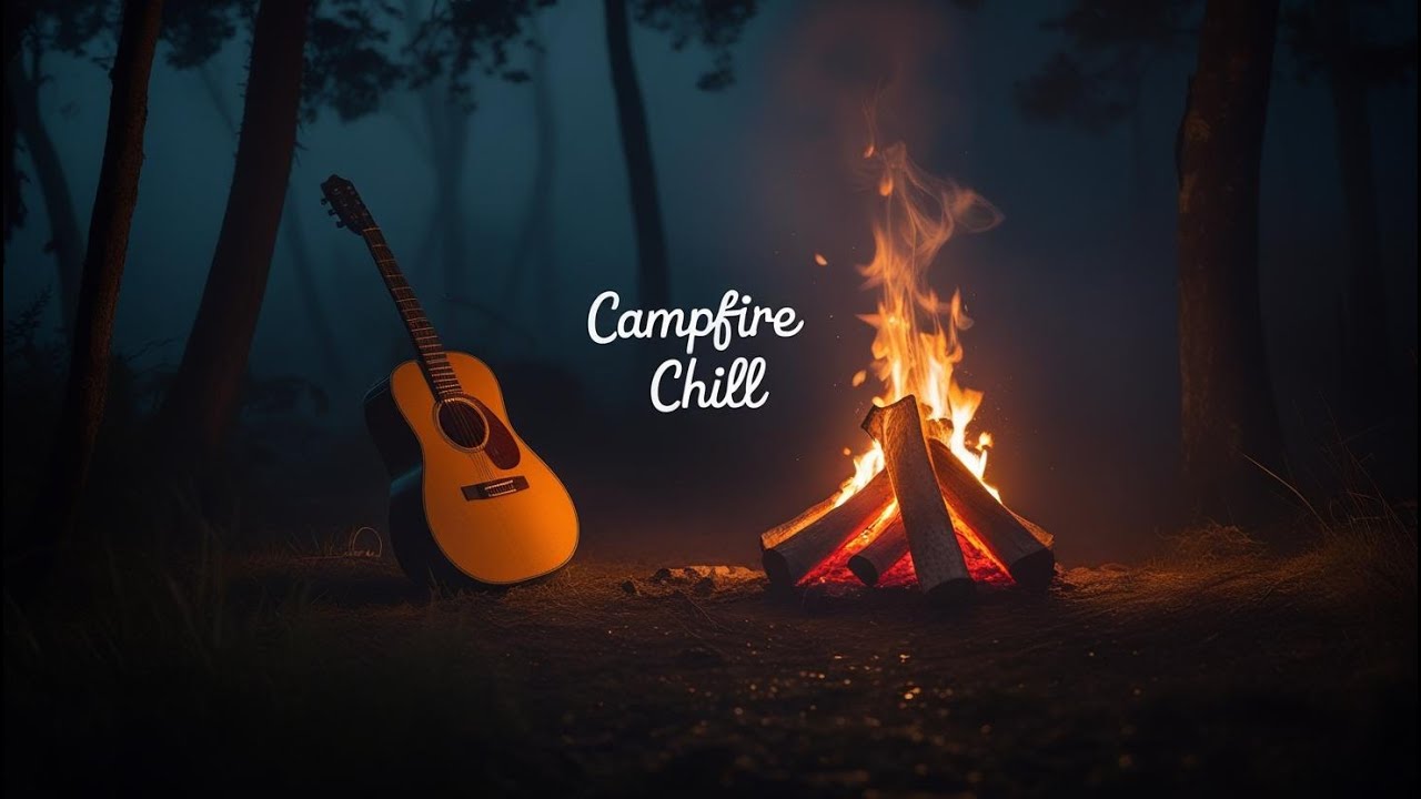 Campfire Chill – Acoustic Ambient with Forest Ambience for Deep ...