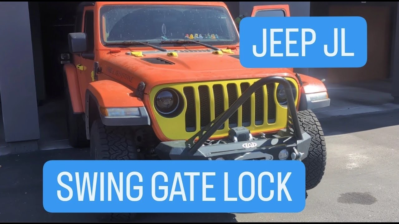 Replacing the Swing Gate Lock on a 2018 Jeep Wrangler - YouTube