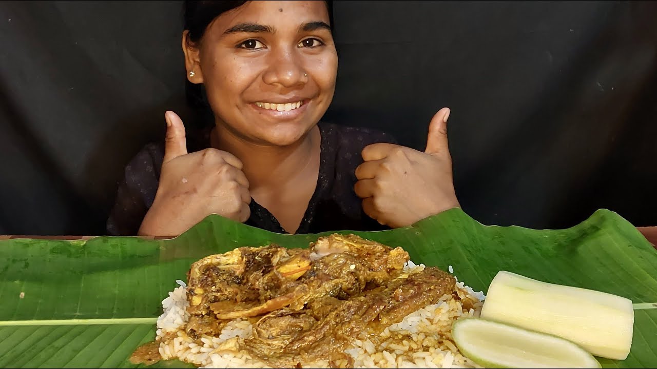 EATING SPICY FISH HEAD CURRY WITH RICE - YouTube