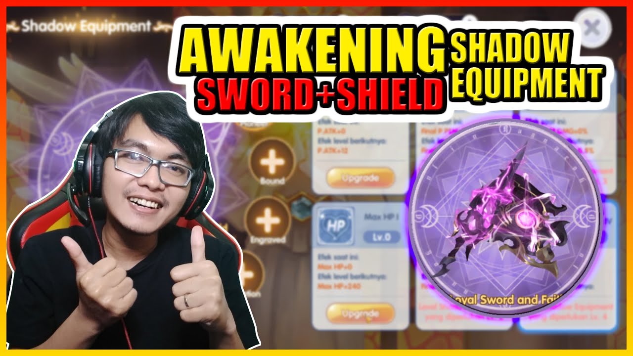 TUTORIAL AWAKENING SHADOW EQUIPMENT SWORD AND SHIELD ROX - YouTube