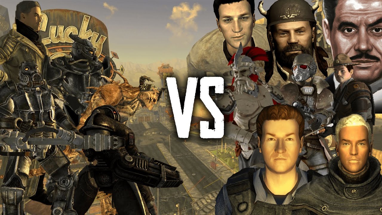 The Enclave Invasion of the Mojave Wasteland | Enclave vs ALL FACTIONS ...
