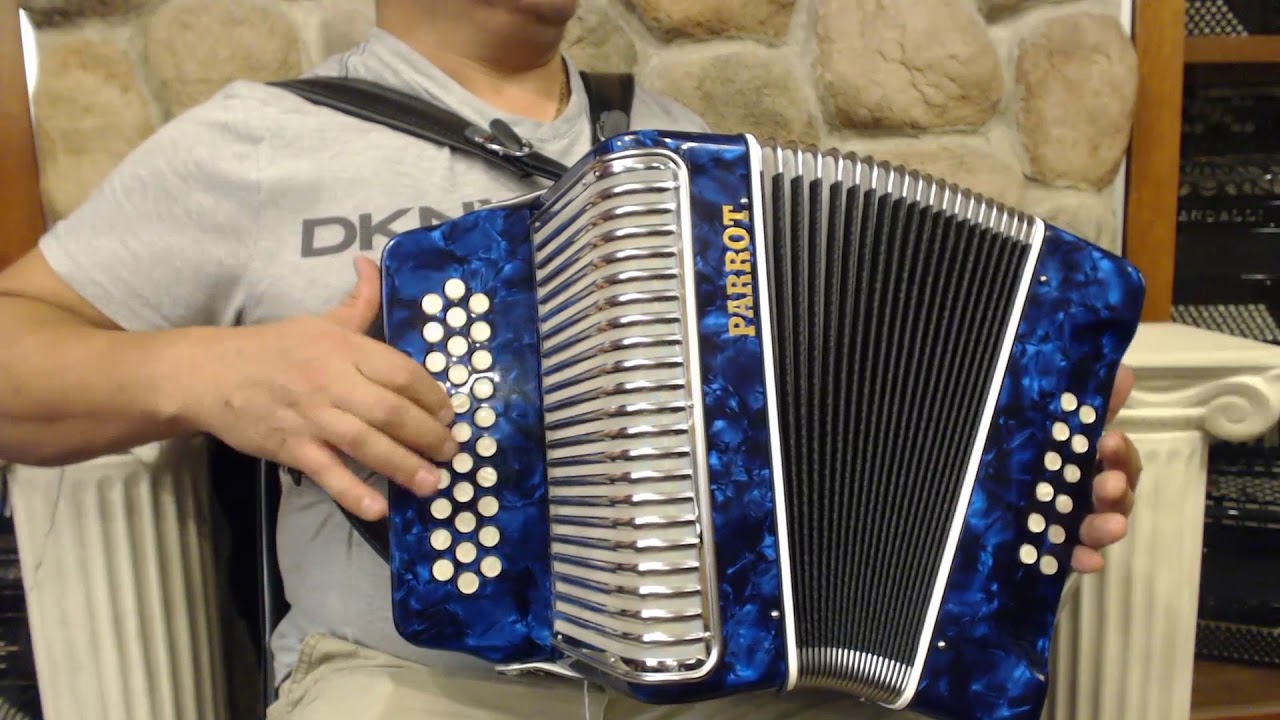 PARRFALFBE12BL - Blue Parrot Falcon Diatonic Accordion FBbEb Fa MM 31 ...