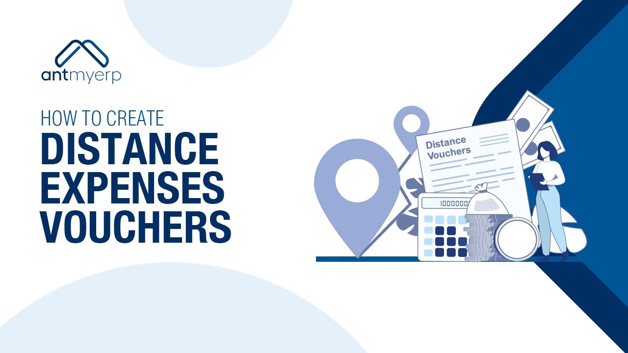 Create Distance Expense Voucher | Finance Module AntMyERP- Hindi - YouTube