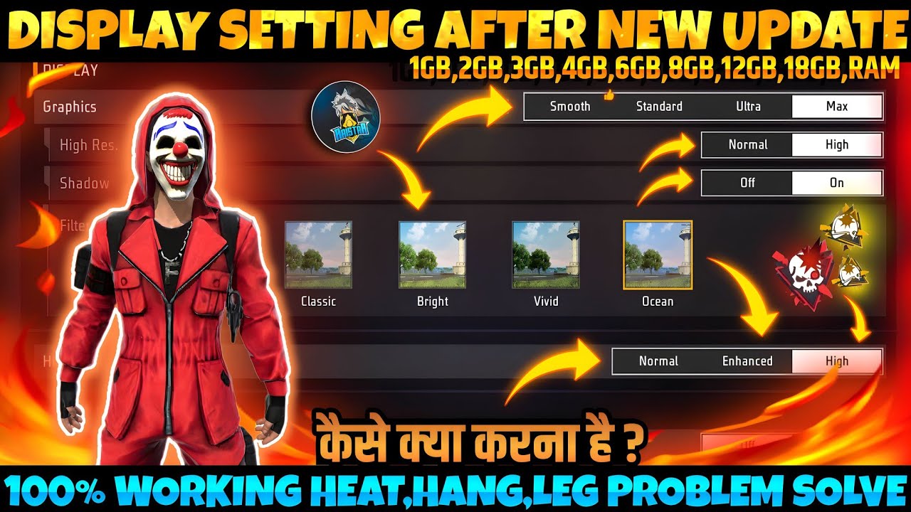 Free Fire display Setting | Pro Player display Setting Free Fire 2024 ...